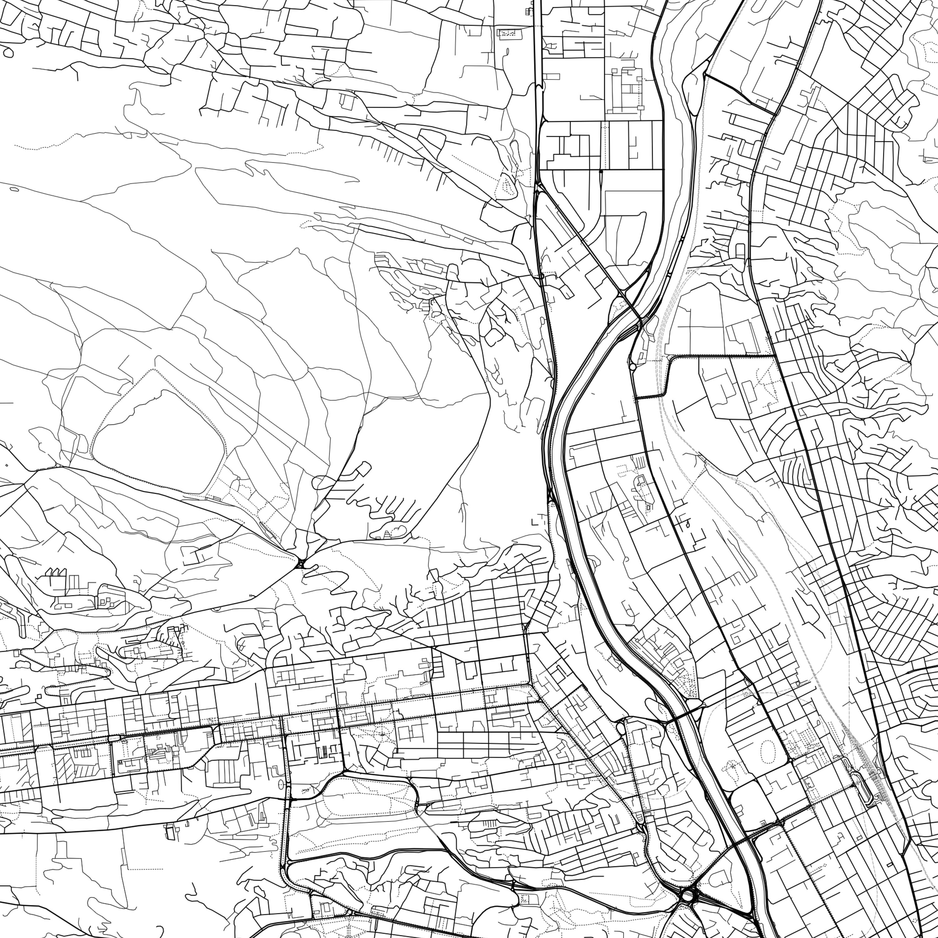 Tbilisi Map Print, Tbilisi Map Poster Wall Art, Tbilisi City Map ...