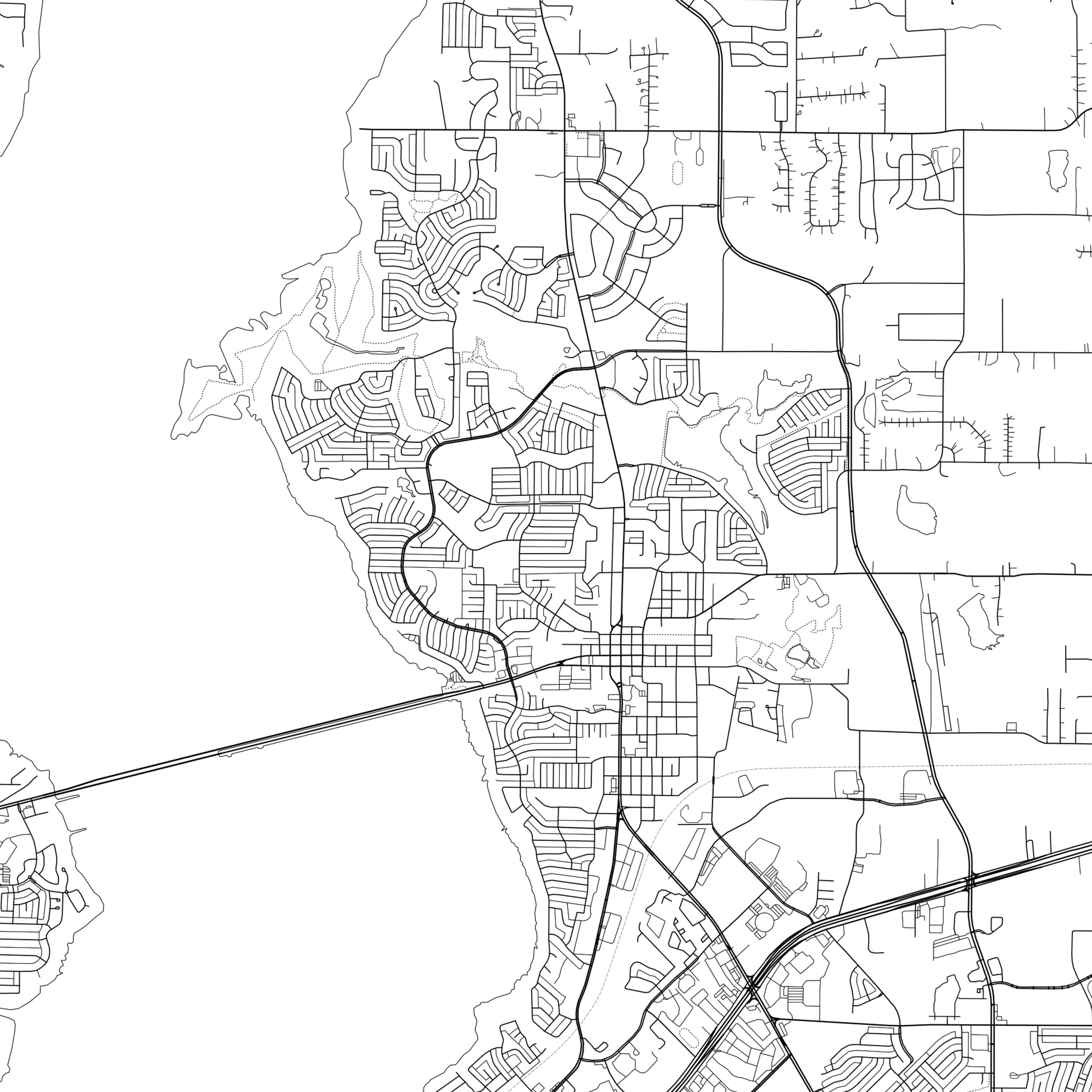 Rockwall Map Print, Rockwall Map Poster Wall Art, Tx City Map, Texas ...