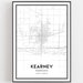 Kearney Map Print, Kearney Map Poster Wall Art, Ne City Map, Nebraska ...