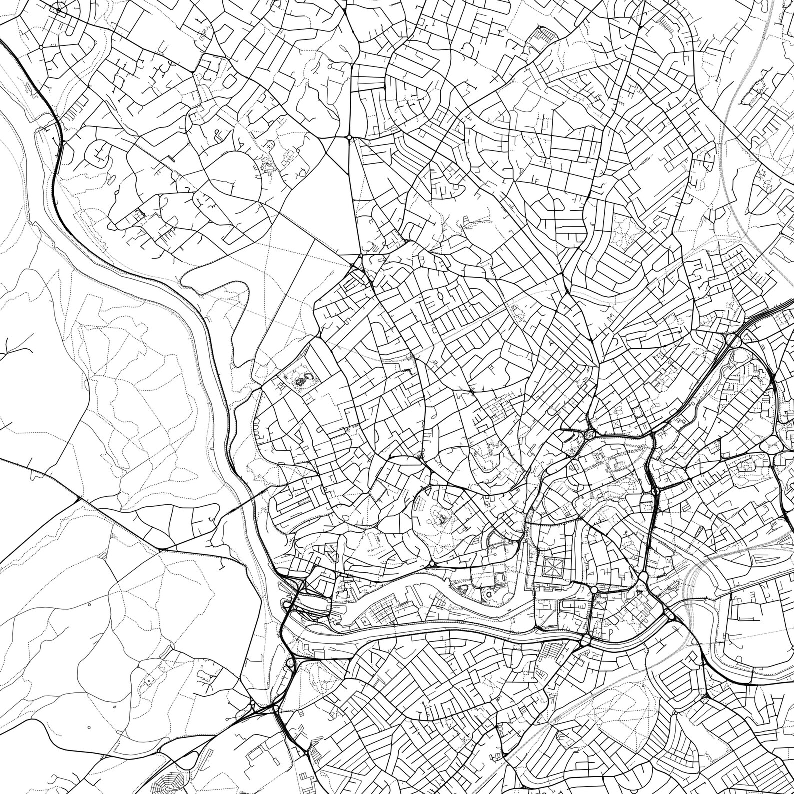 Bristol Map Print Bristol Map Poster Wall Art Bristol City - Etsy