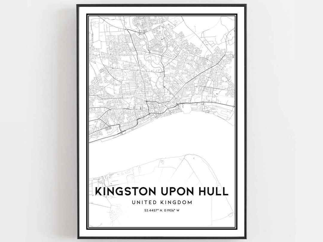 Kingston Upon Hull Map Print, Kingston Upon Hull Map Poster Wall Art ...