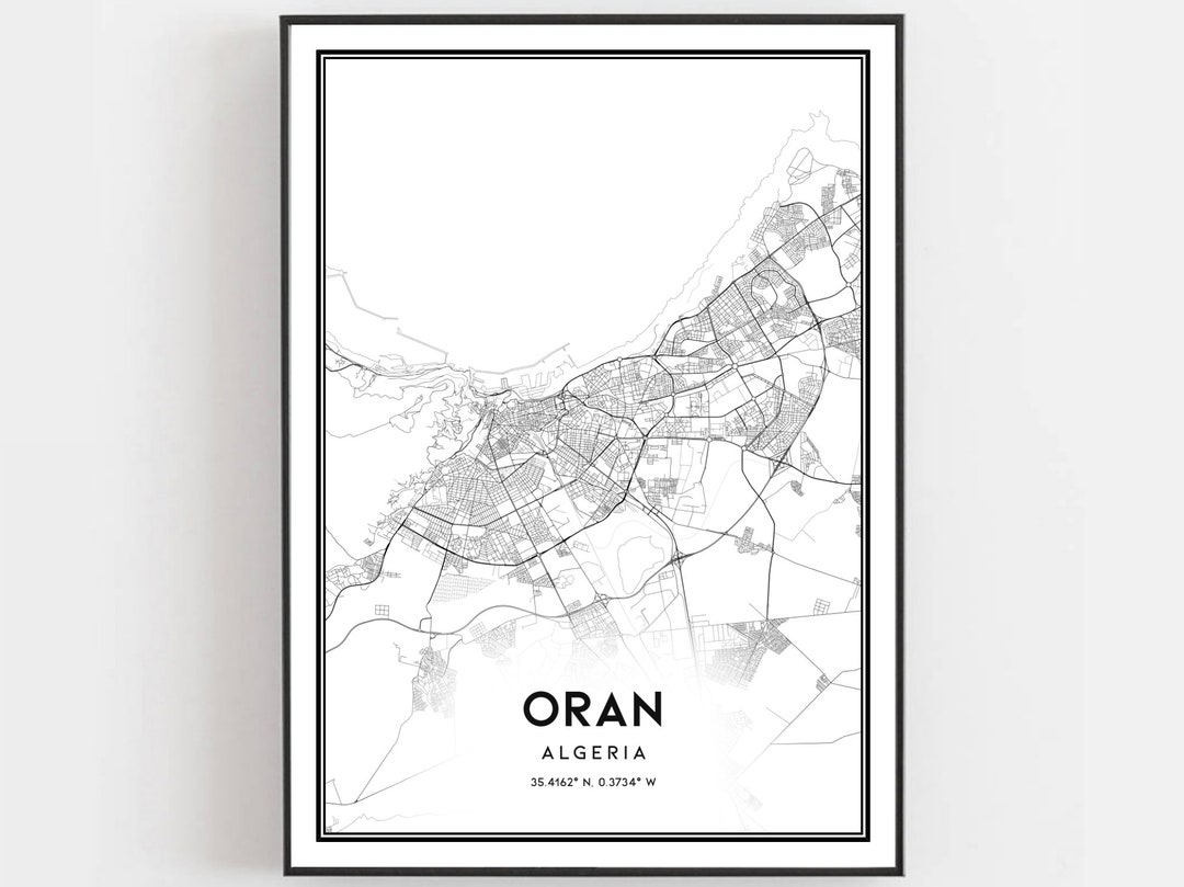 Oran Map Print, Oran Map Poster Wall Art, Oran City Map, Oran Print ...