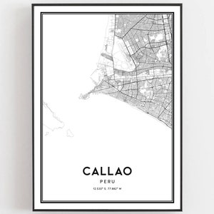 Callao Map Print, Callao Map Poster Wall Art, Callao City Map, Callao ...