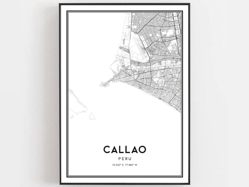 Callao Map Print Callao Map Poster Wall Art Callao City Map - Etsy