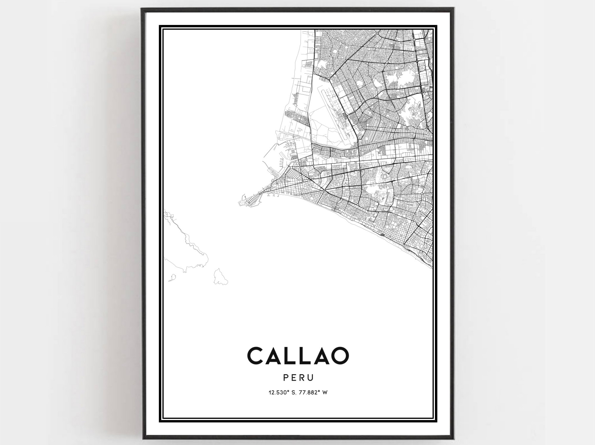 Callao Map Print Callao Map Poster Wall Art Callao City | Etsy
