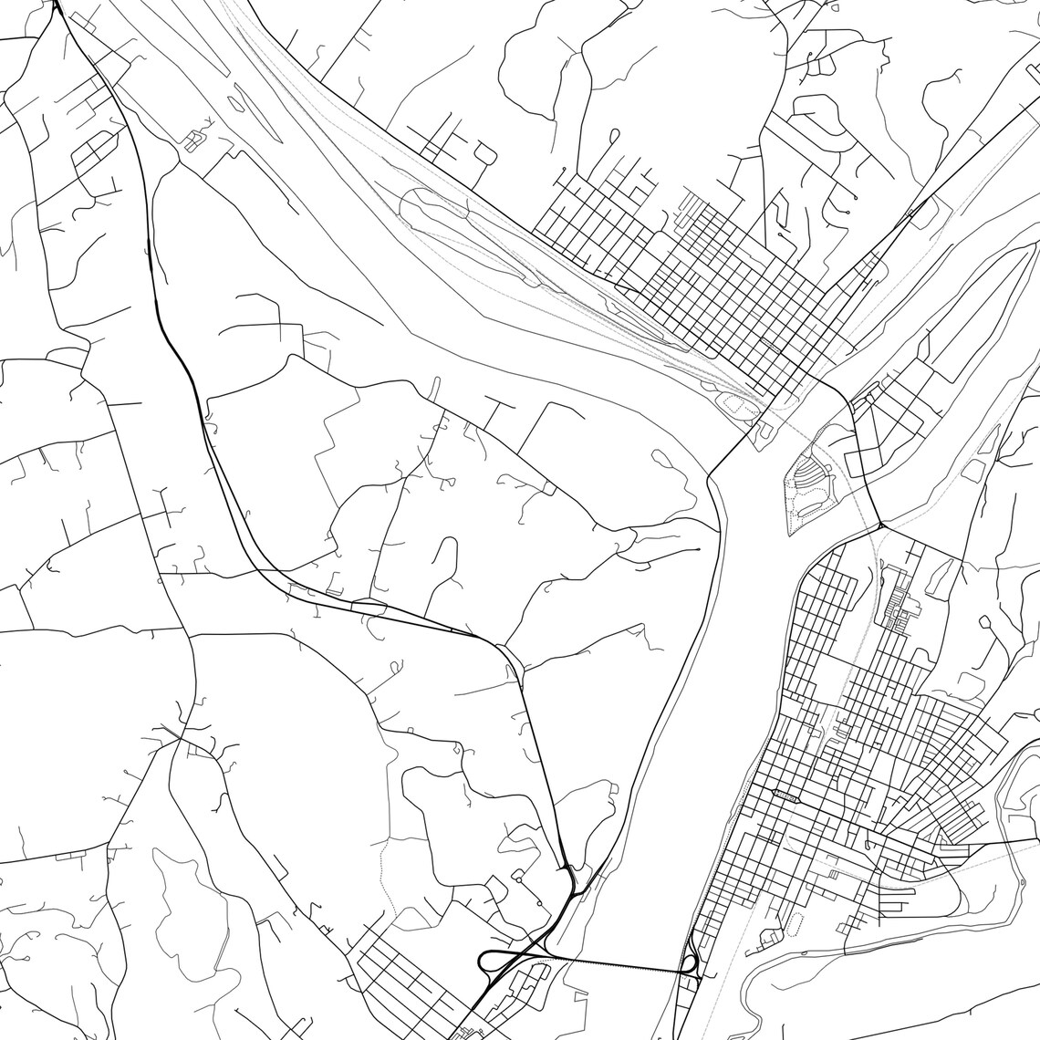 Sunbury Map Print Sunbury Map Poster Wall Art Pa City Map - Etsy