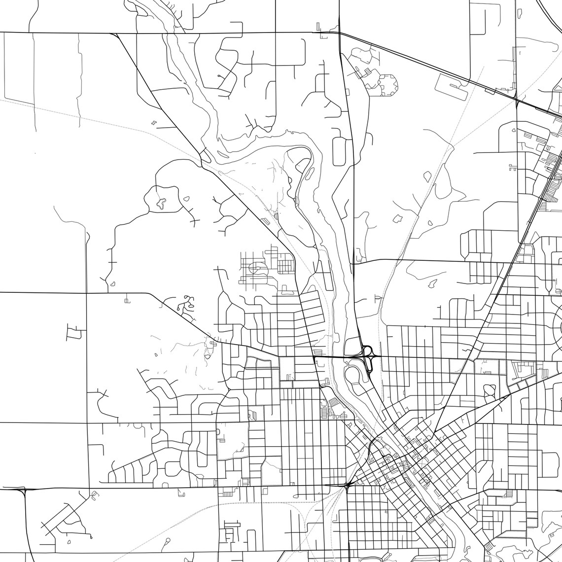 Janesville Map Print Janesville Map Poster Wall Art Wi City - Etsy