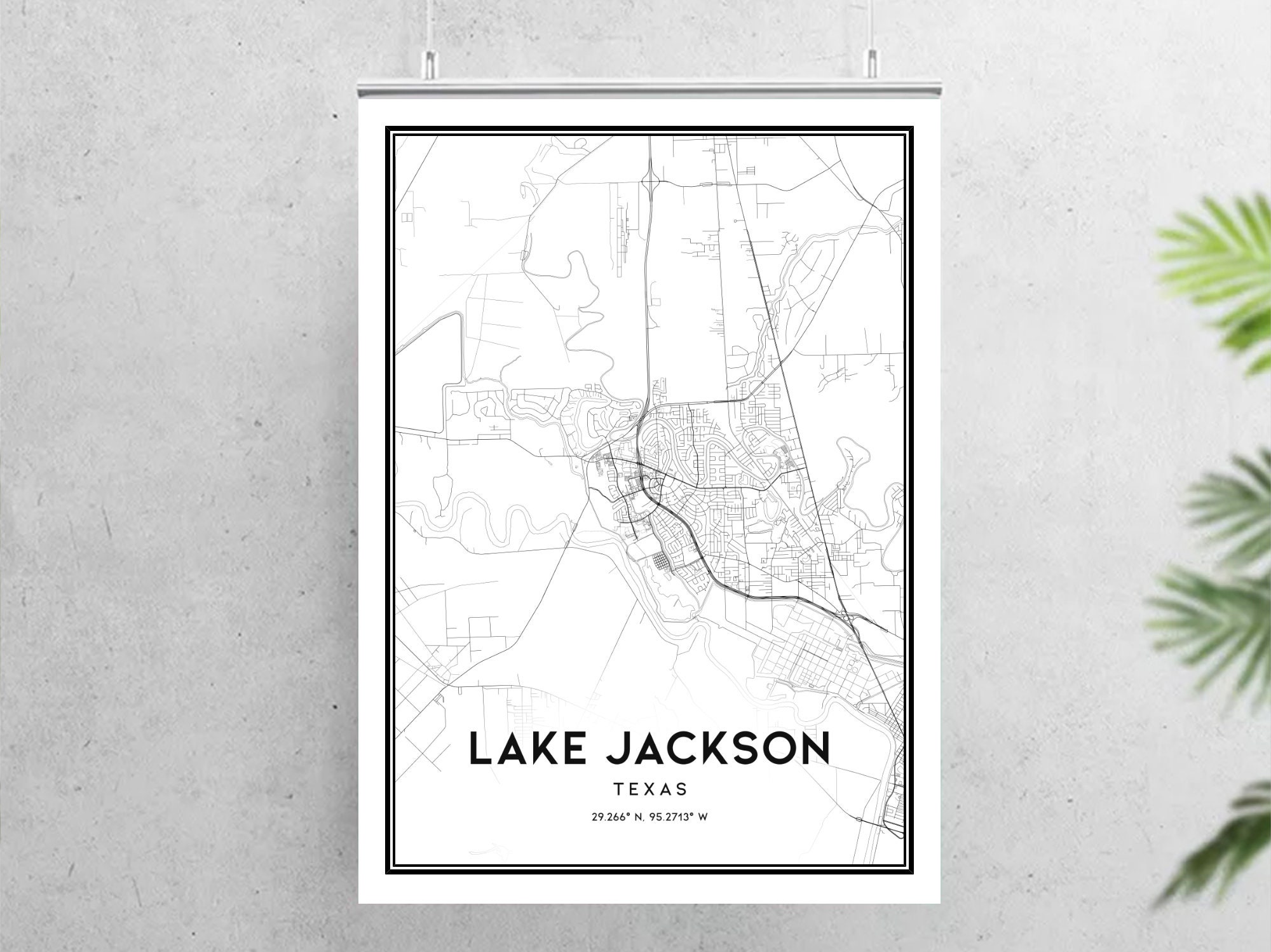 Lake Jackson Map Print Lake Jackson Map Poster Wall Art Tx - Etsy