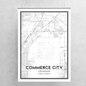 Commerce City Map Print, Commerce City Map Poster Wall Art, Co City Map ...