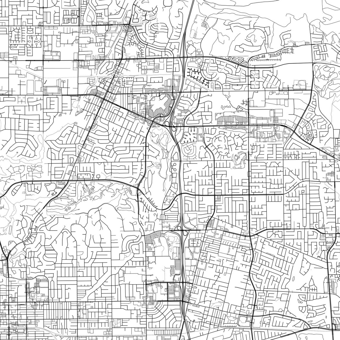 Placentia Map Print, Placentia Map Poster Wall Art, Ca City Map ...
