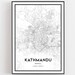 Kathmandu Map Print Kathmandu Map Poster Wall Art Kathmandu - Etsy