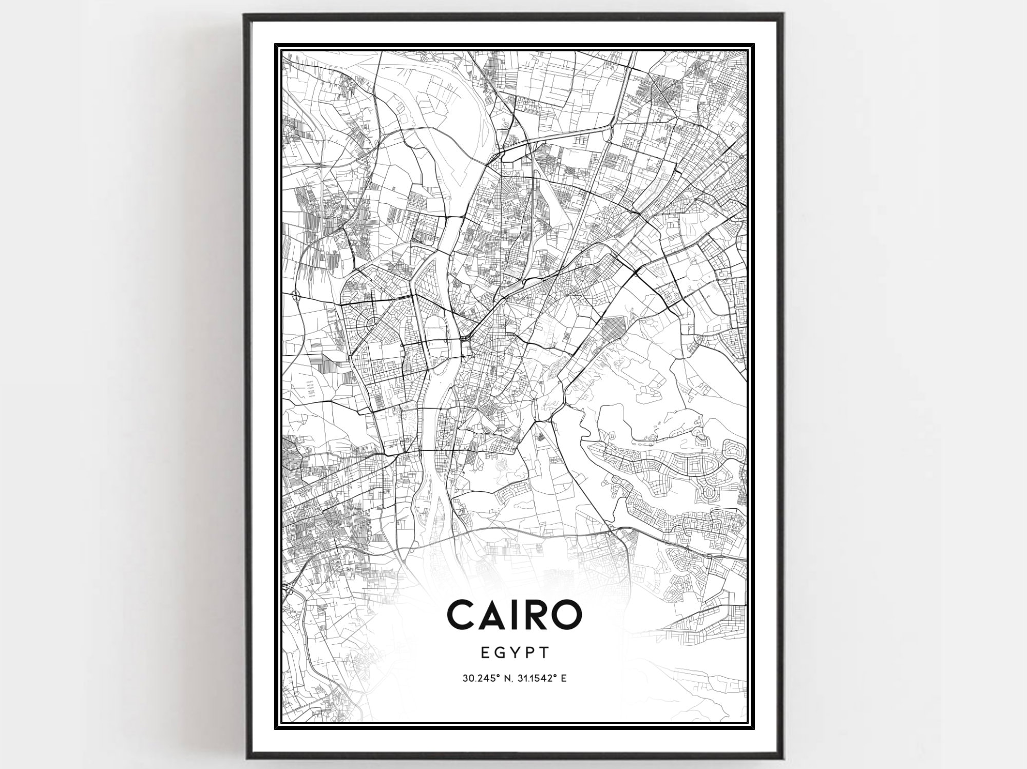 Cairo Map Print Cairo Map Poster Wall Art Cairo City Map - Etsy