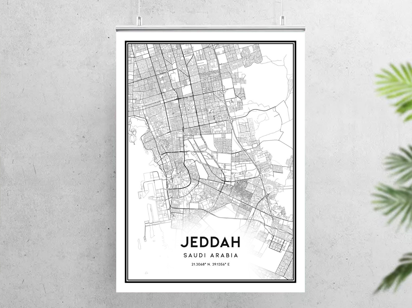 Jeddah Map Print Jeddah Map Poster Wall Art Jeddah City Map - Etsy