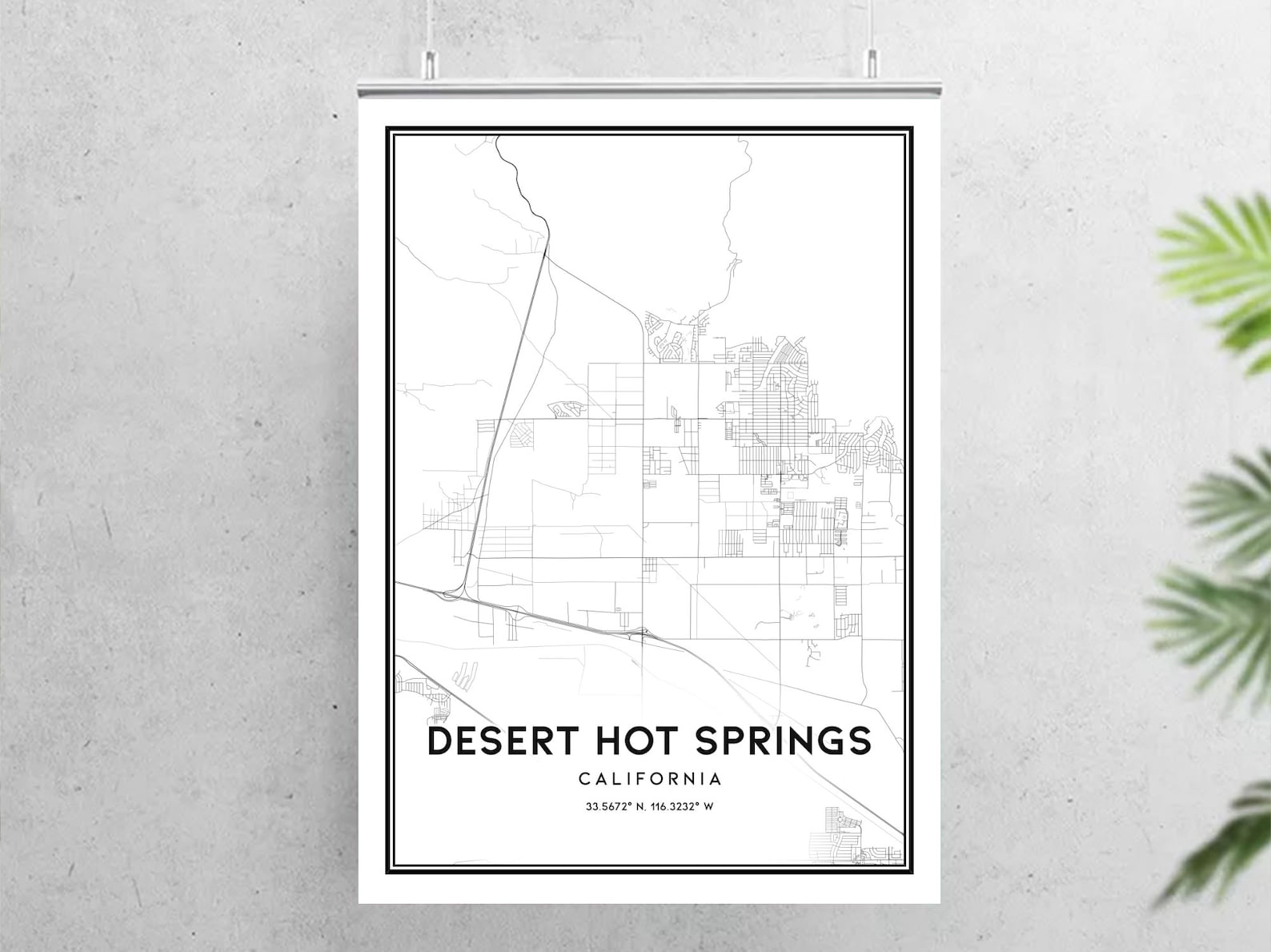Desert Hot Springs Map Print Desert Hot Springs Map Poster - Etsy