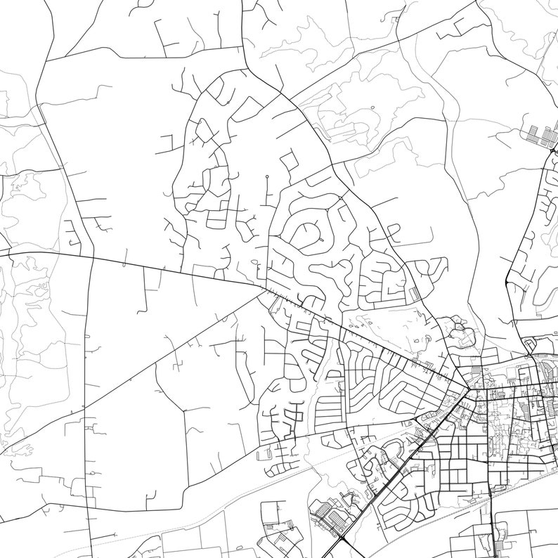 Newark Map Print Newark Map Poster Wall Art De City Map - Etsy