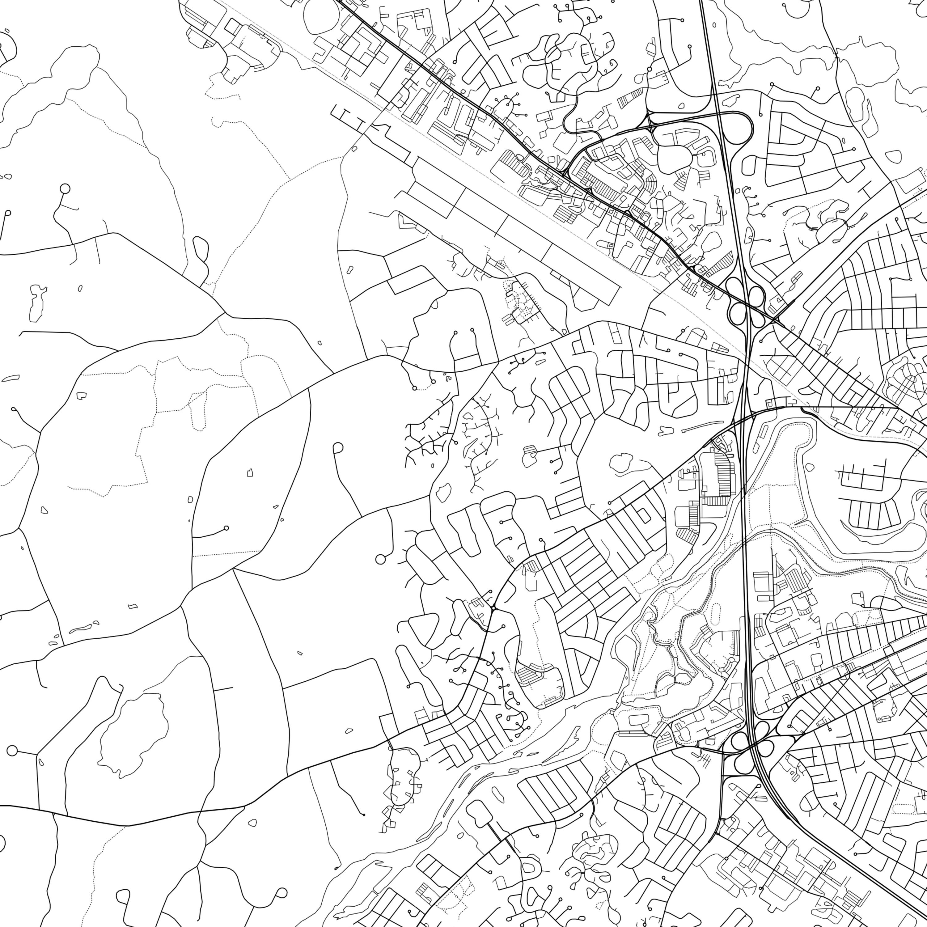 Nashua Map Print Nashua Map Poster Wall Art Nh City Map New | Etsy