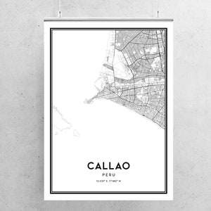 Callao Map Print, Callao Map Poster Wall Art, Callao City Map, Callao ...