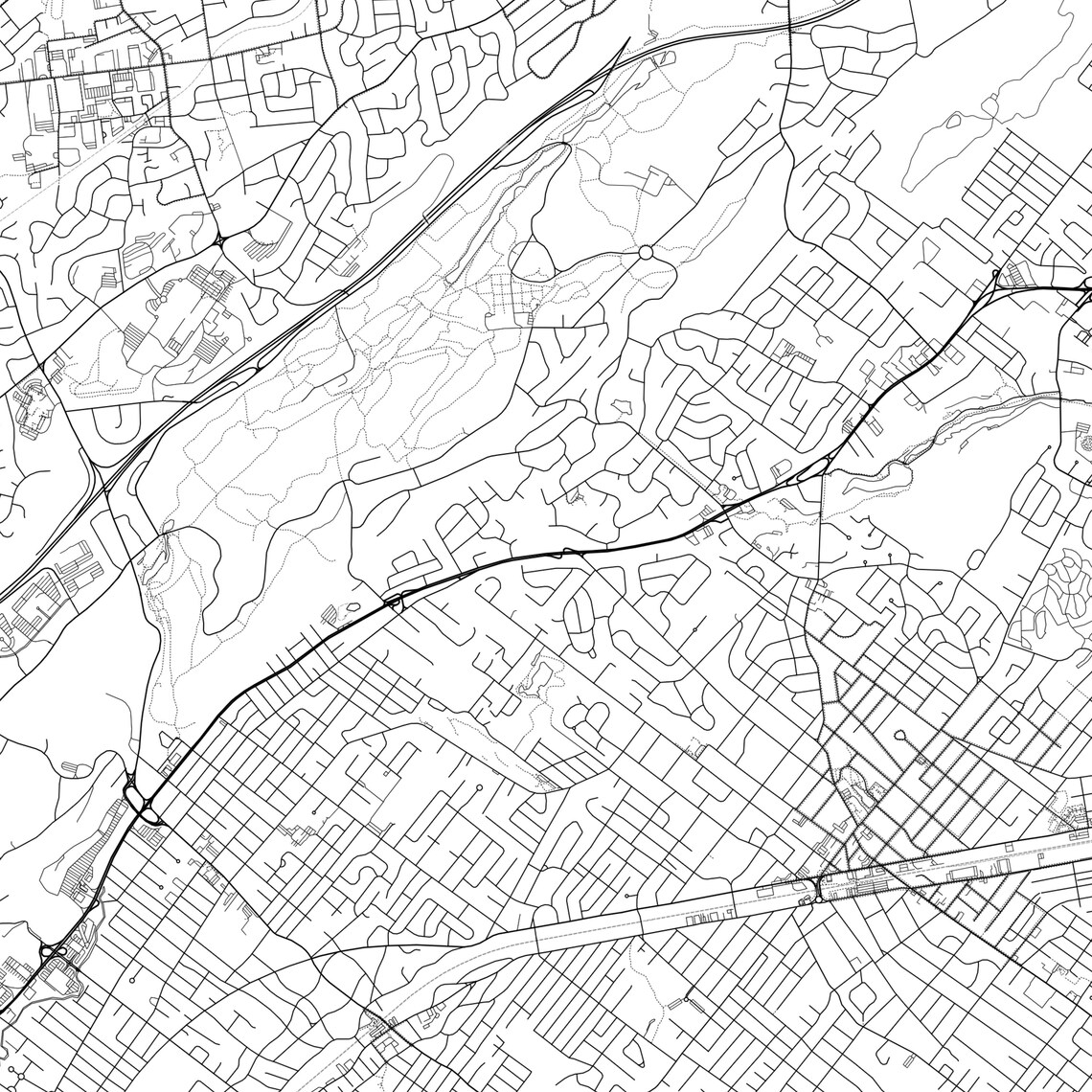 Westfield Map Print Westfield Map Poster Wall Art Nj City | Etsy