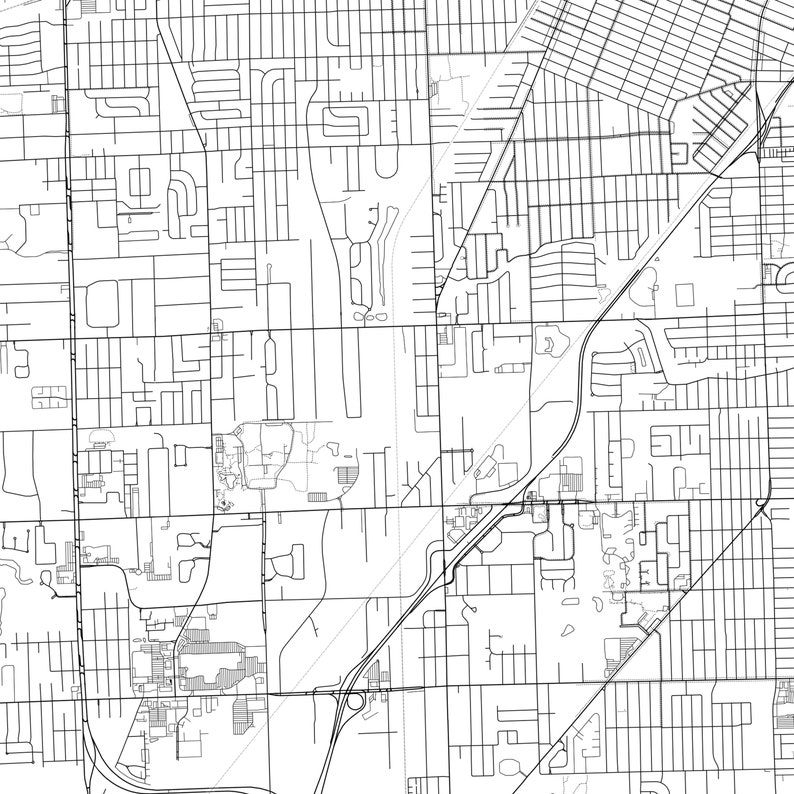 Southgate Map Print, Southgate Map Poster Wall Art, Mi City Map ...