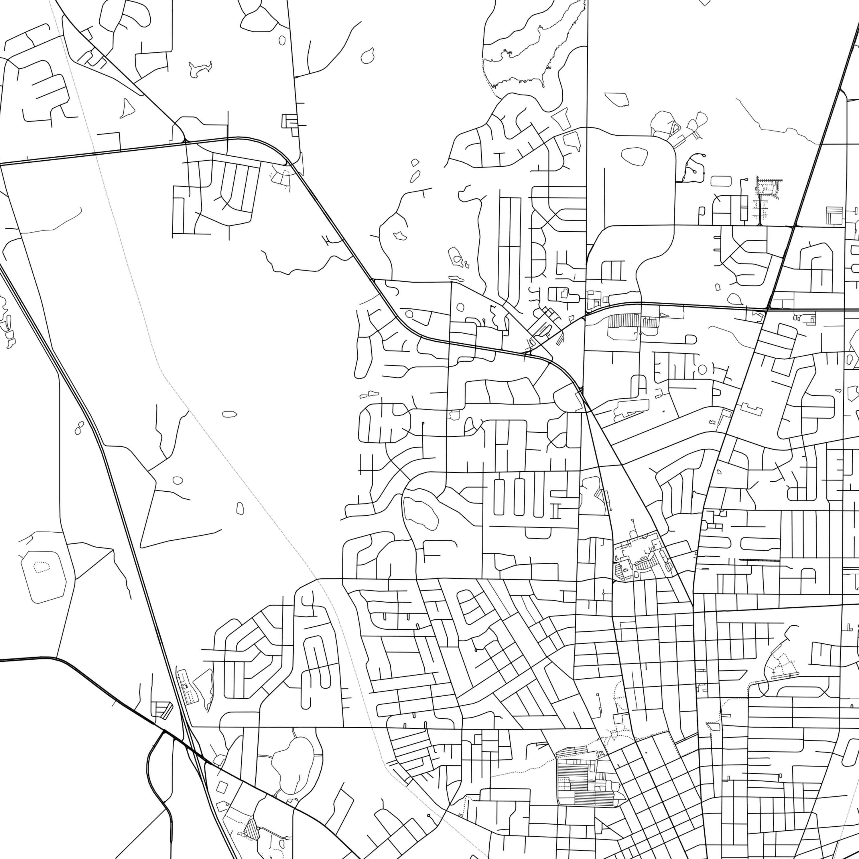 Valdosta Map Print, Valdosta Map Poster Wall Art, Ga City Map, Georgia ...
