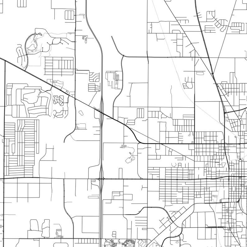 Ocala Map Print Ocala Map Poster Wall Art Fl City Map | Etsy