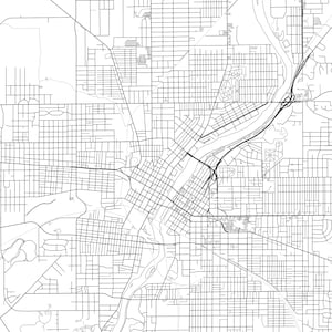 Rockford Map Print, Rockford Map Poster Wall Art, Il City Map, Illinois ...