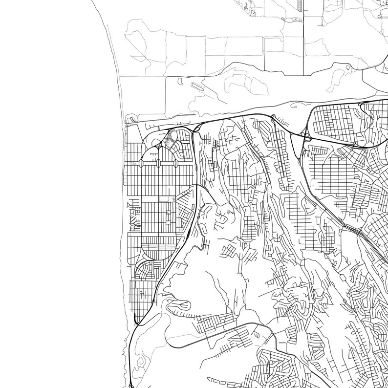 Tijuana Map Print Tijuana Map Poster Wall Art Tijuana City - Etsy