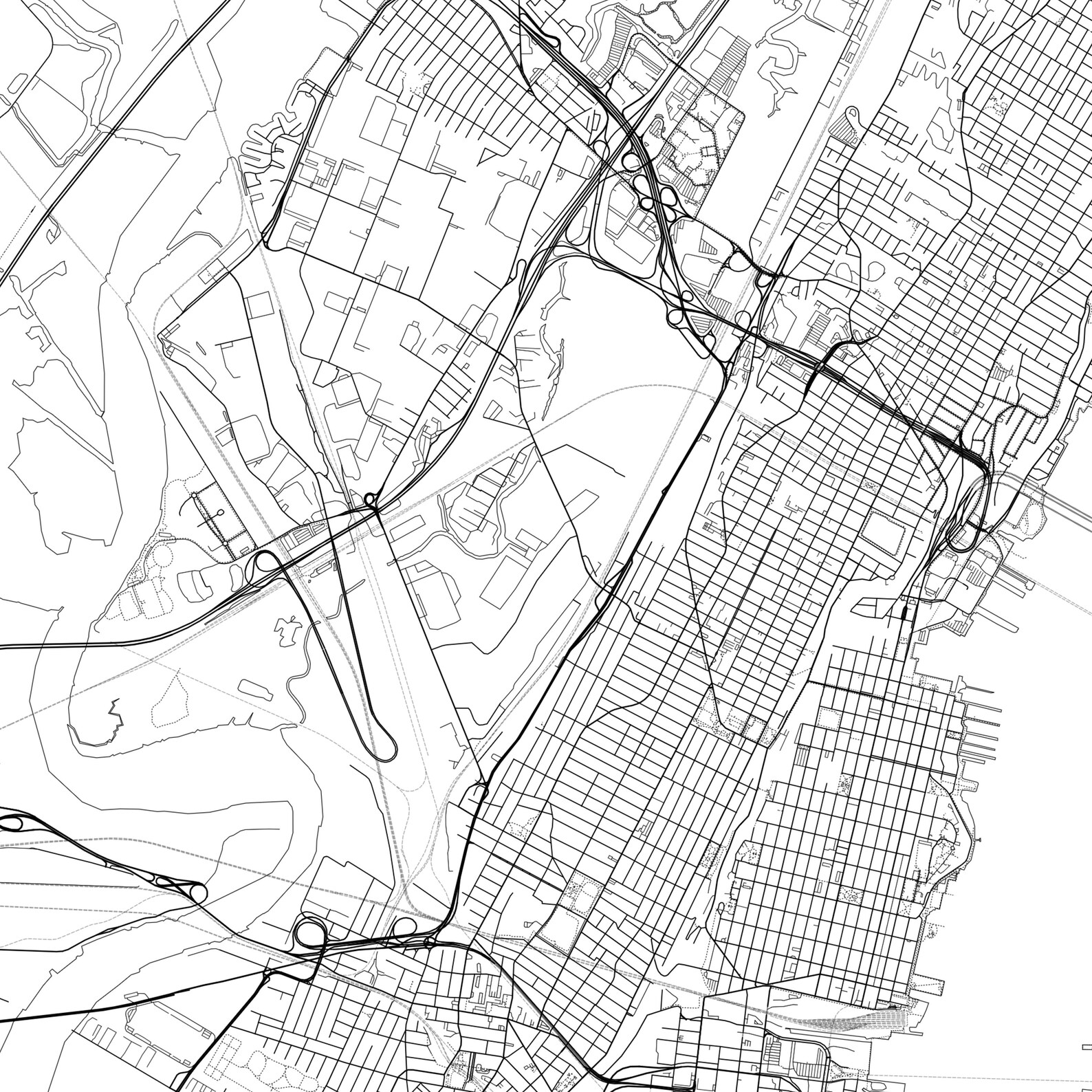 Hoboken Map Print Hoboken Map Poster Wall Art Nj City Map - Etsy