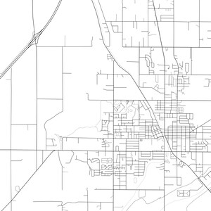 Hermiston Map Print, Hermiston Map Poster Wall Art, or City Map, Oregon ...