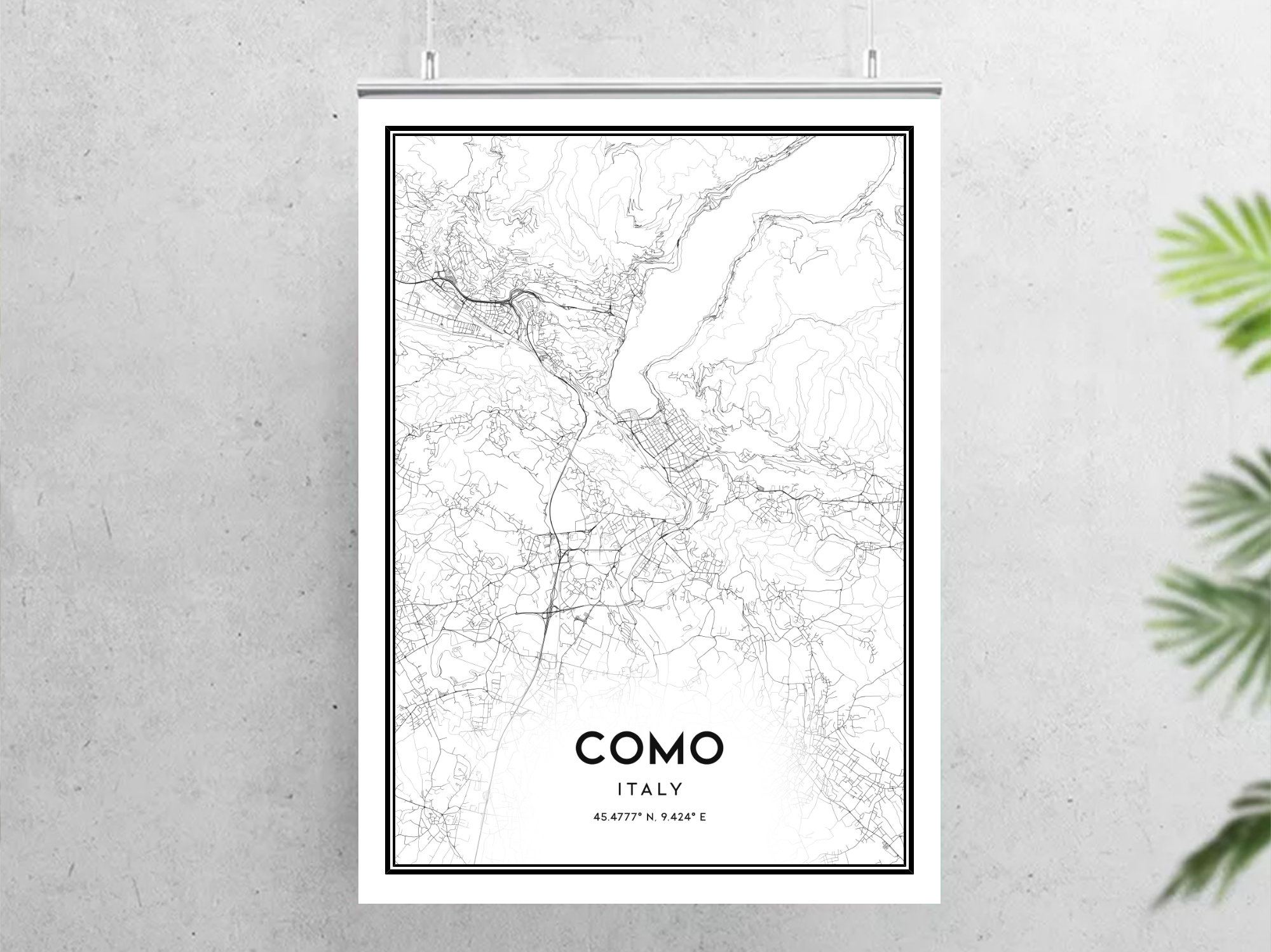 Como Map Print Como Map Poster Wall Art Como City Map Como | Etsy