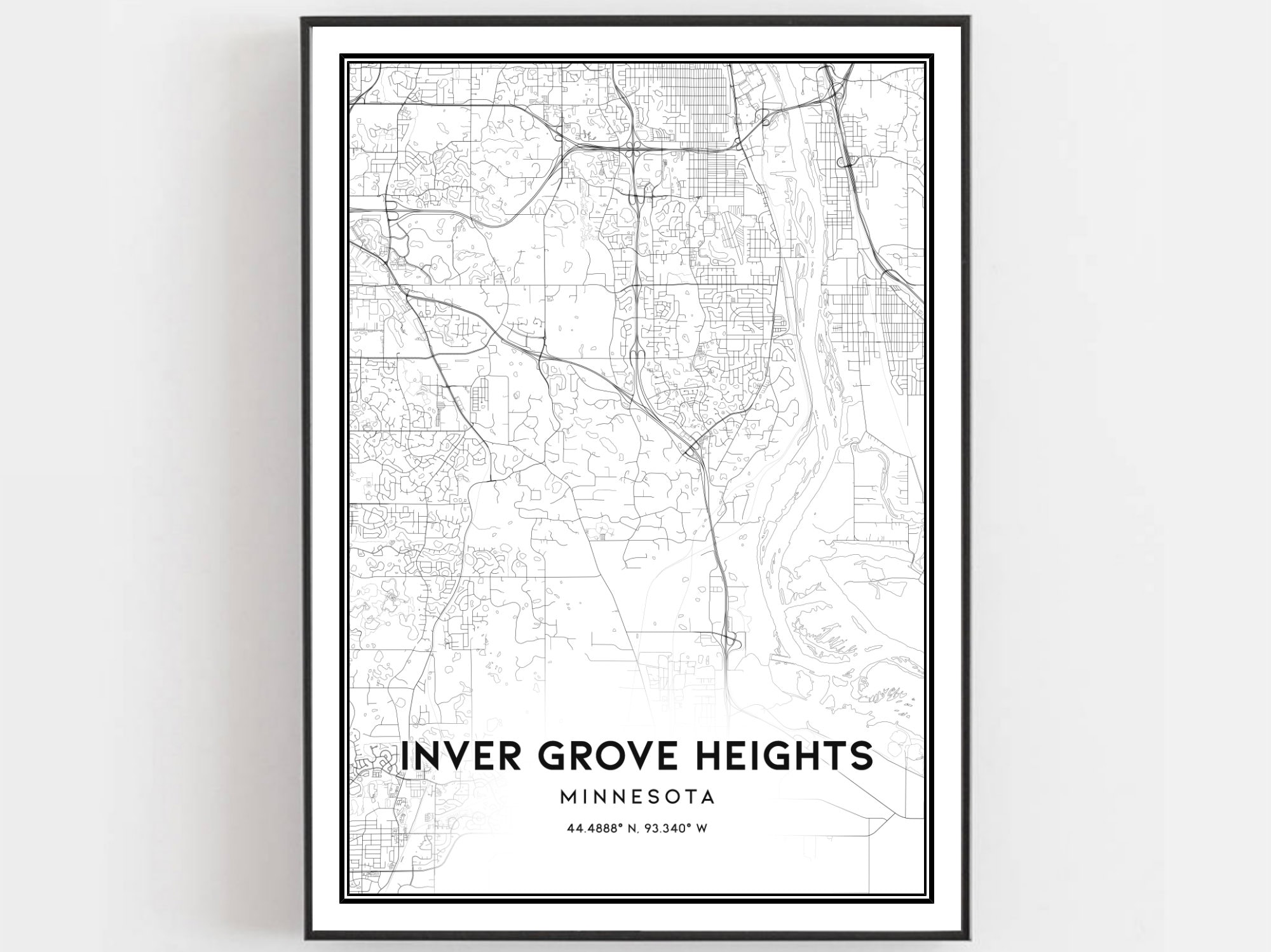 Inver Grove Heights Map Print Inver Grove Heights Map Poster - Etsy