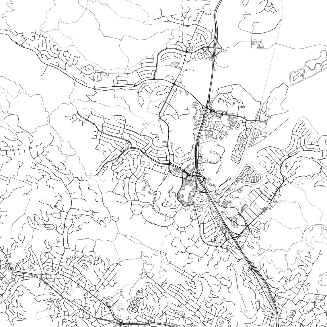 San Rafael Map Print San Rafael Map Poster Wall Art Ca City - Etsy