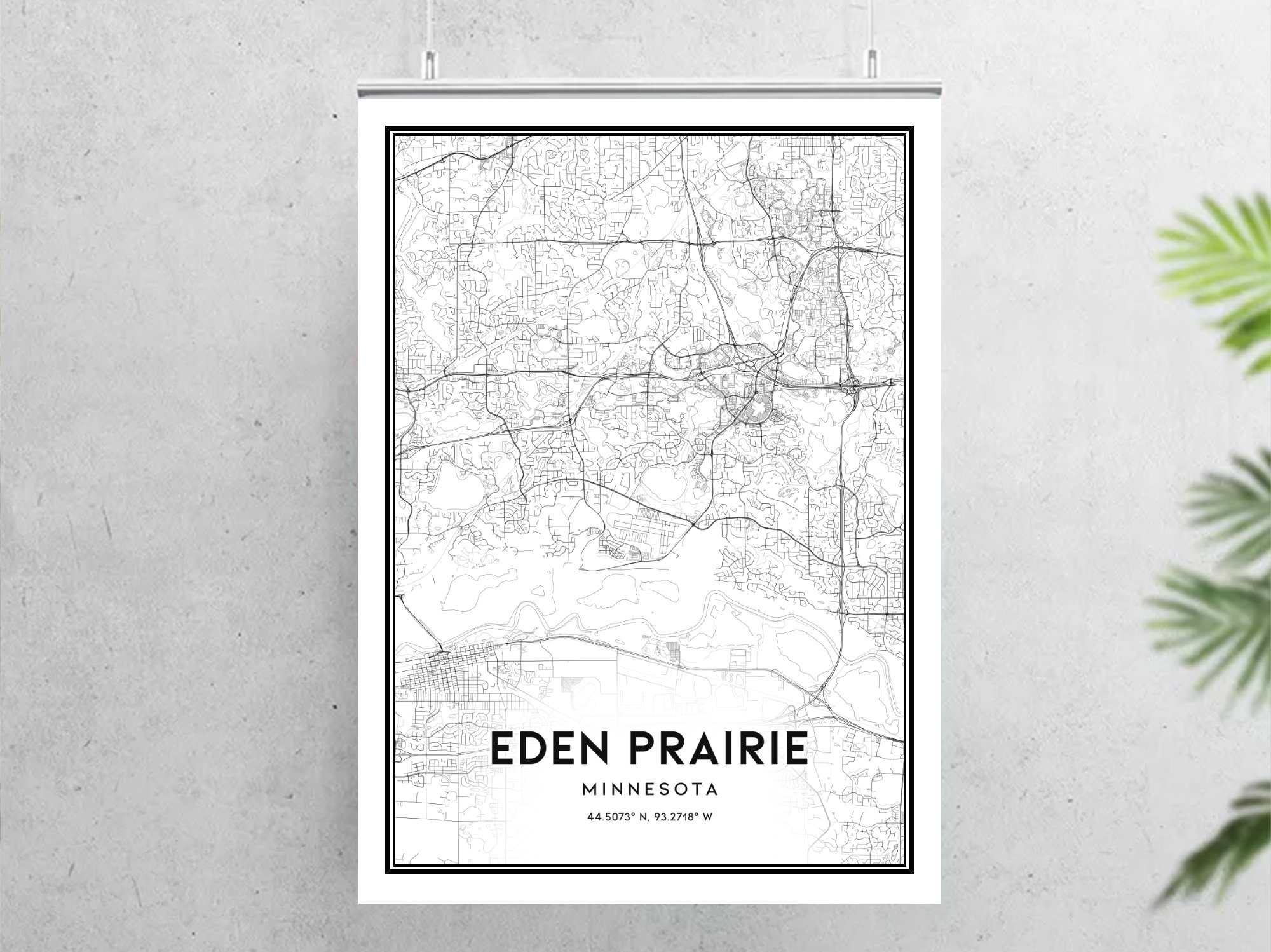 Eden Prairie Map Print Eden Prairie Map Poster Wall Art Mn - Etsy