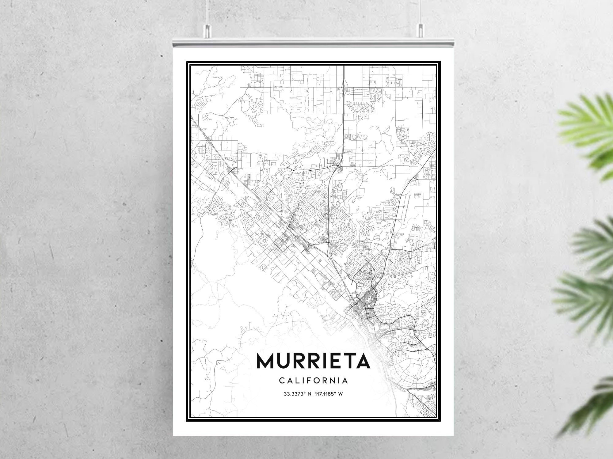 Murrieta Map Print Murrieta Map Poster Wall Art Ca City Map | Etsy
