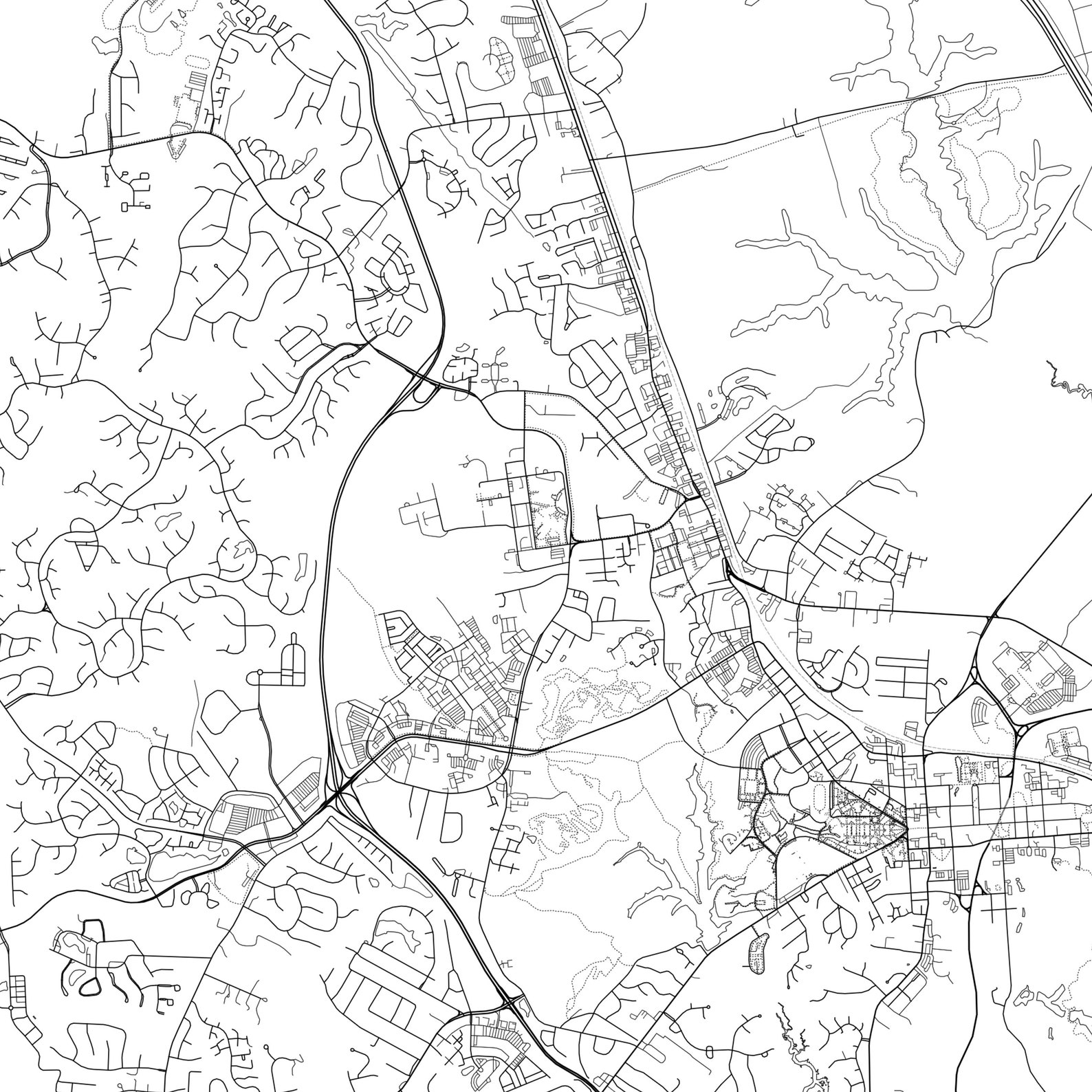 Williamsburg Map Print, Williamsburg Map Poster Wall Art, Va City Map ...