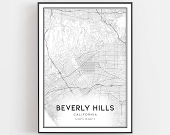 Beverly Hills Poster - Etsy