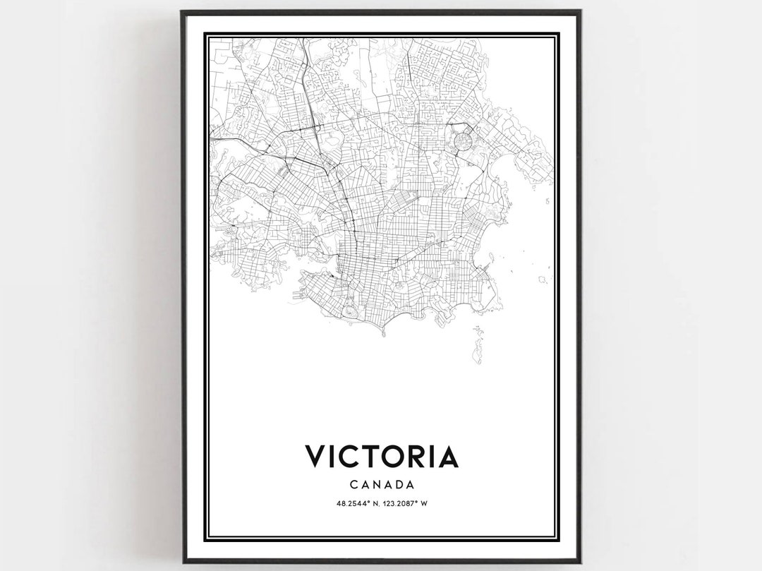 Victoria Map Print, Victoria Map Poster Wall Art, Victoria City Map ...
