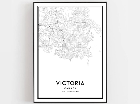 Victoria Map Print Victoria Map Poster Wall Art Victoria | Etsy