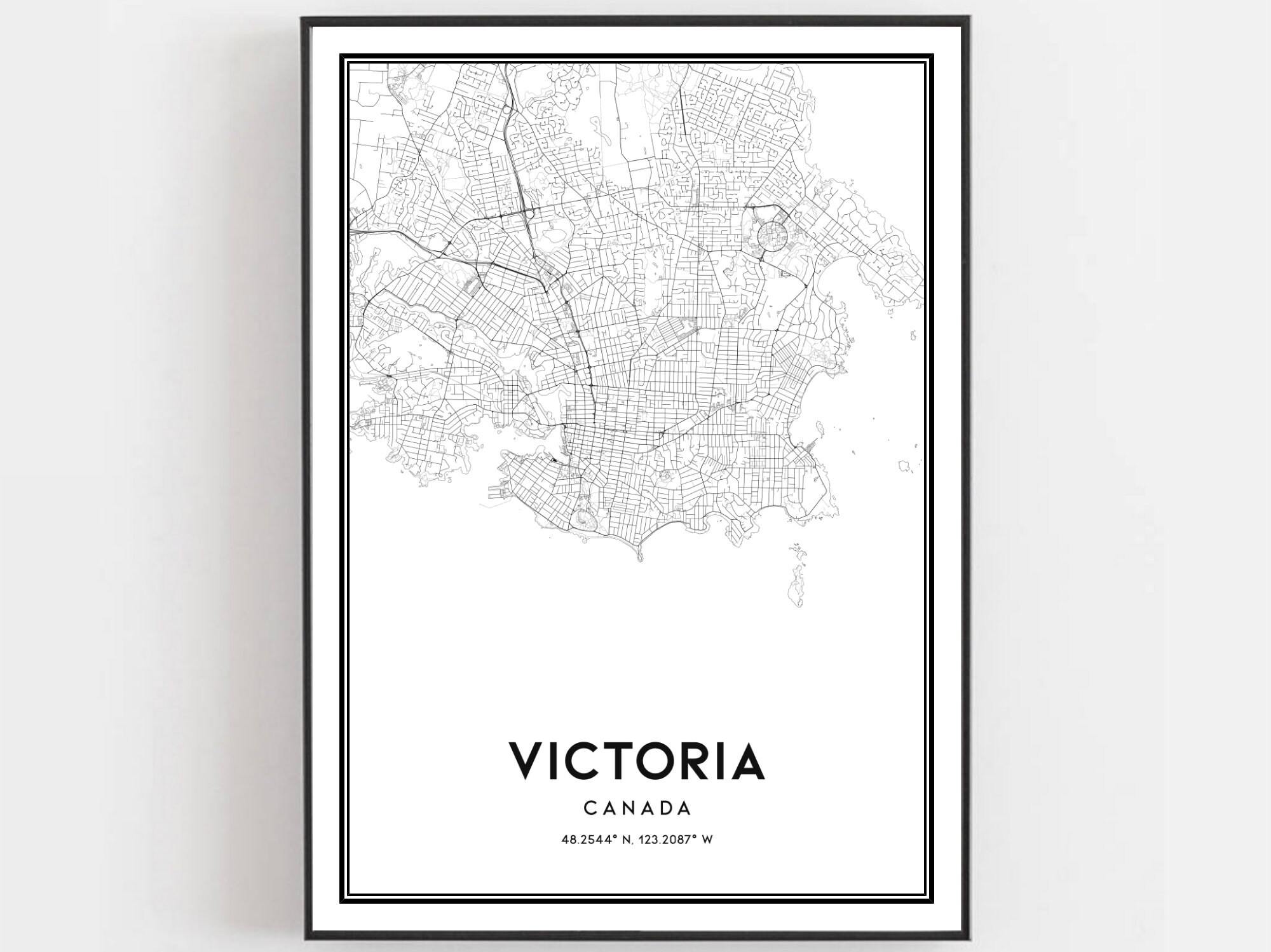Victoria Map Print, Victoria Map Poster Wall Art, Victoria City Map ...