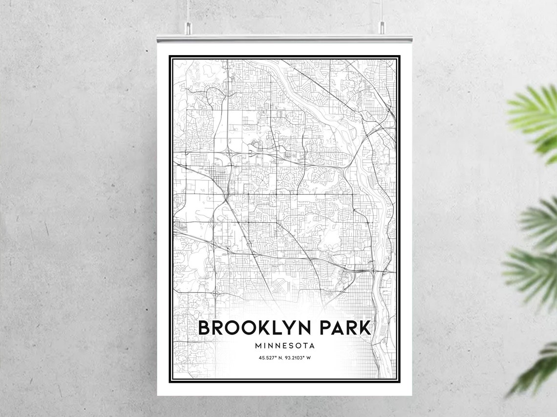 Brooklyn Park Map Print Brooklyn Park Map Poster Wall Art Mn - Etsy