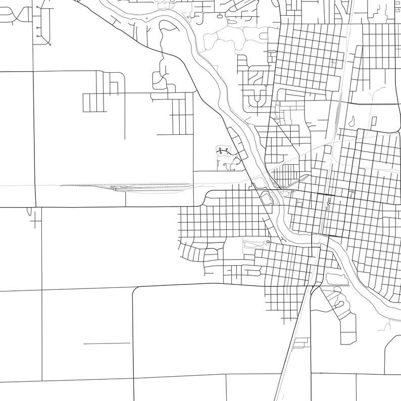 Kankakee Map Print Kankakee Map Poster Wall Art Il City Map | Etsy