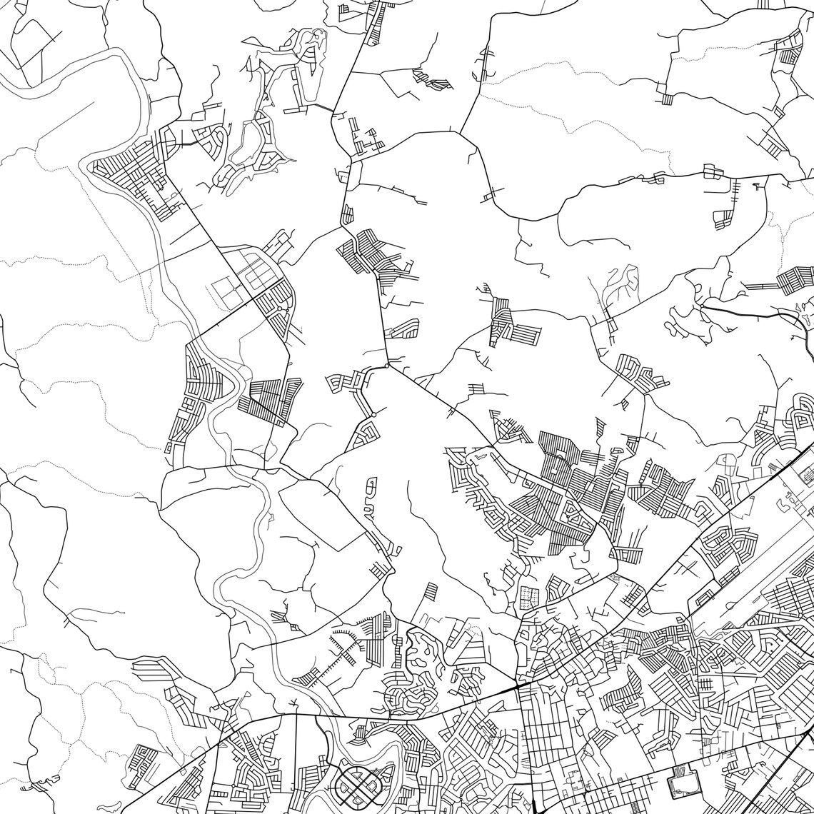Davao Map Print, Davao Map Poster Wall Art, Davao City Map, Davao Print ...