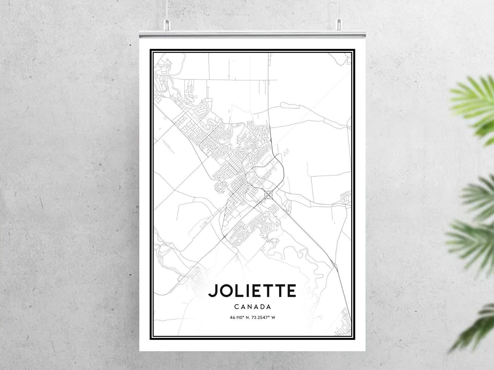 Joliette Map Print Joliette Map Poster Wall Art Joliette - Etsy