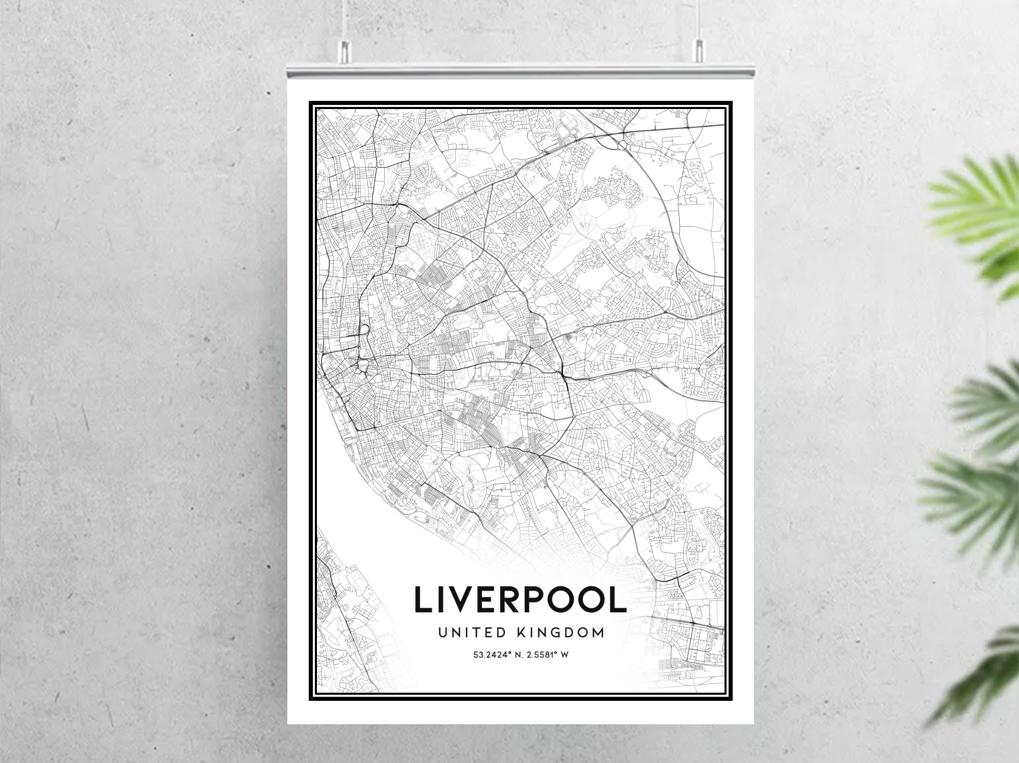 Liverpool Map Print Liverpool Map Poster Wall Art Liverpool - Etsy