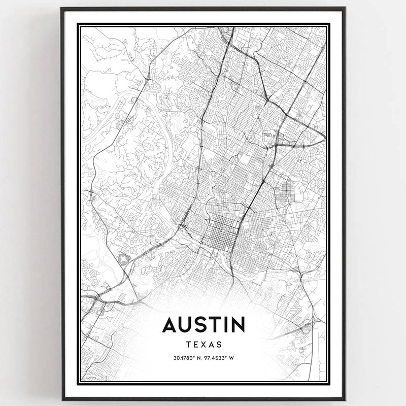 Austin Map - Etsy