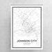 Johnson City Map Print, Johnson City Map Poster Wall Art, Tn City Map ...