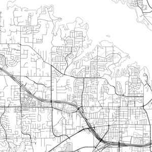 Grapevine Map Print, Grapevine Map Poster Wall Art, Tx City Map, Texas ...