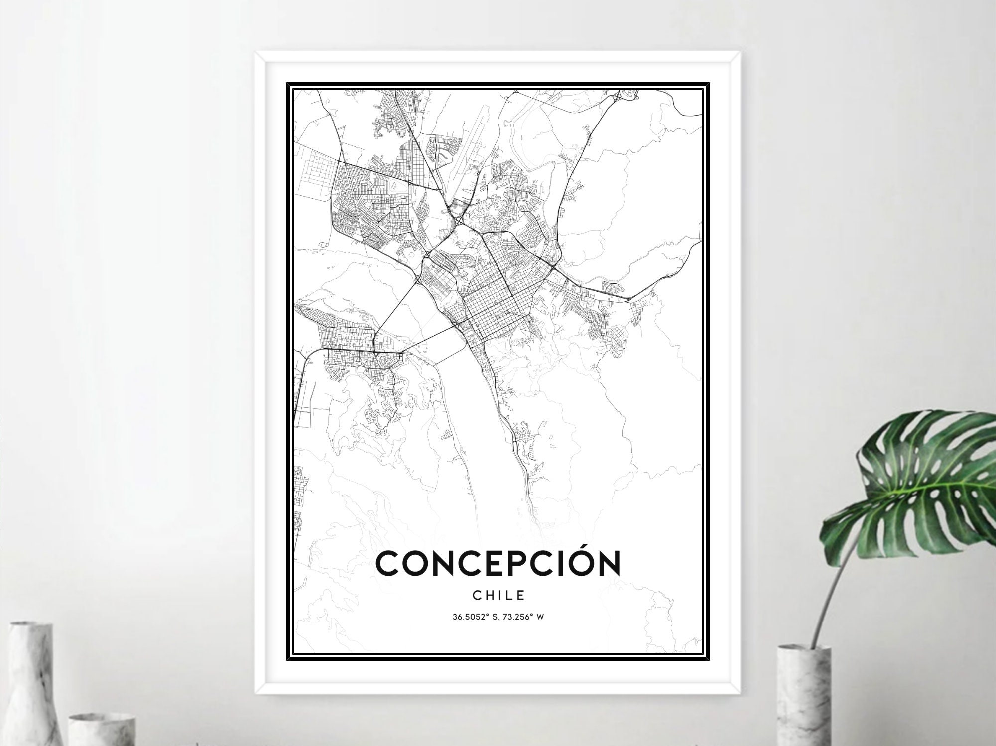 Concepción Map Print Concepción Map Poster Wall Art - Etsy