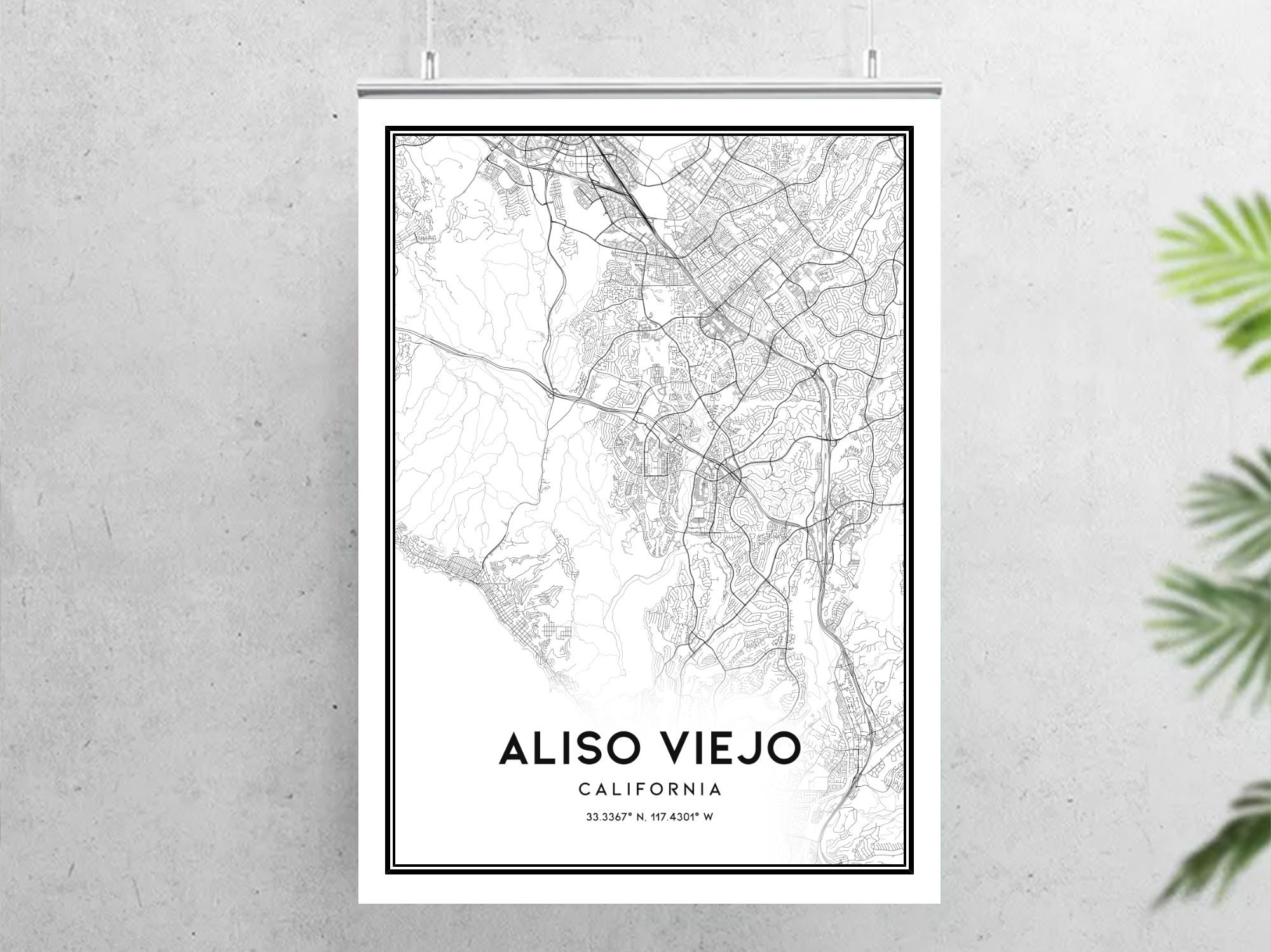 Aliso Viejo Map Print Aliso Viejo Map Poster Wall Art Ca - Etsy