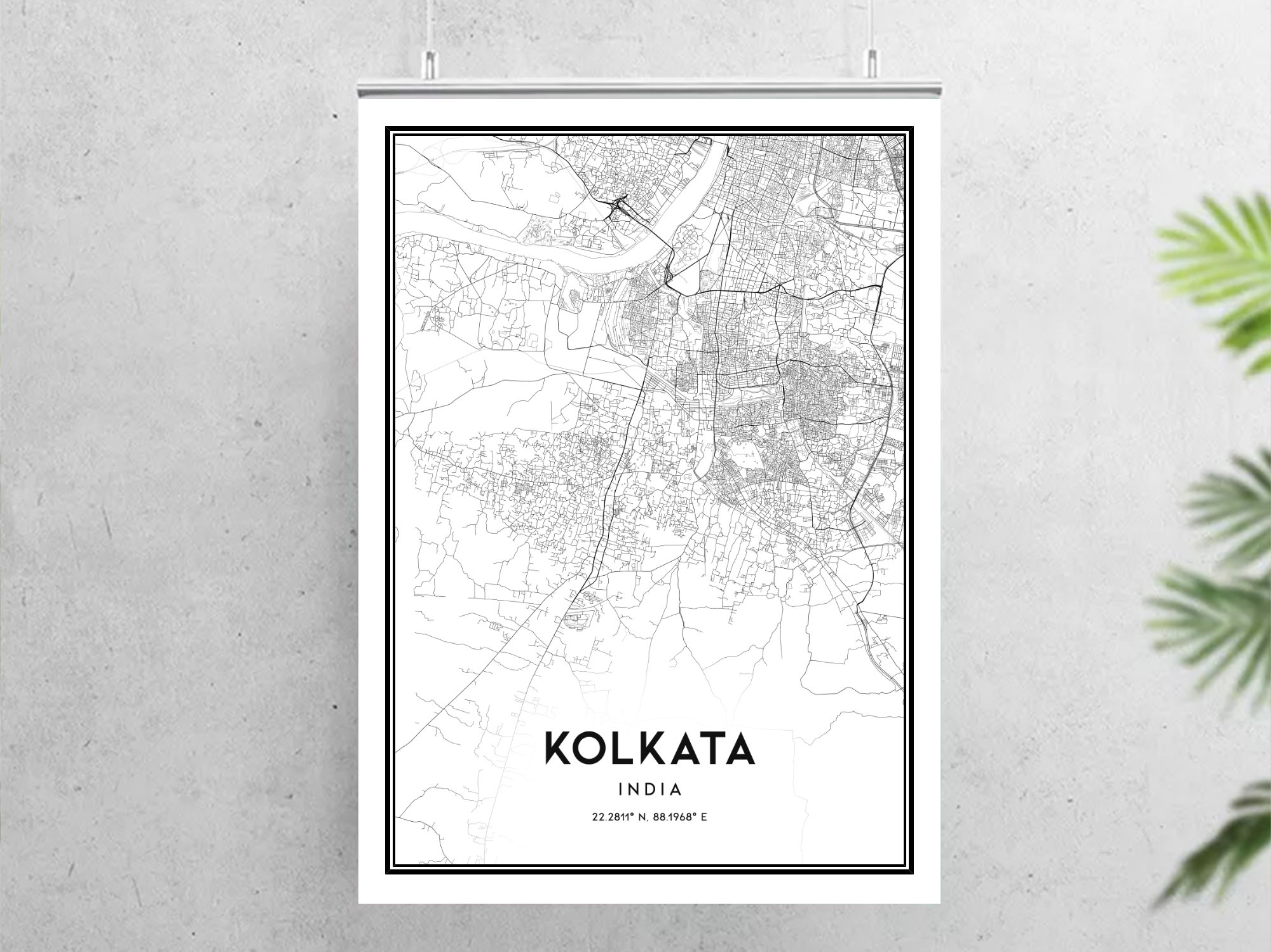 Kolkata Map Print Kolkata Map Poster Wall Art Kolkata City - Etsy